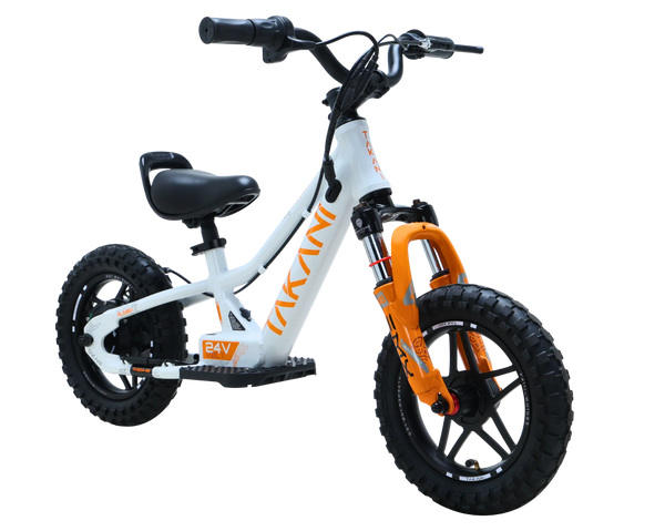 Takani Electric Balance Bike 12'' - TK1224-RS White Orange