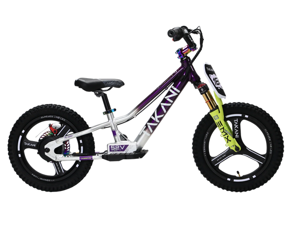 350W TAKANI Electric Balance Bike 16'' - TK1652-RS Plum Silver