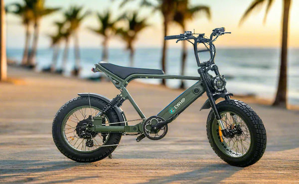 EWHIP THE BOOM Electric 1000W E-Bike Olive Green